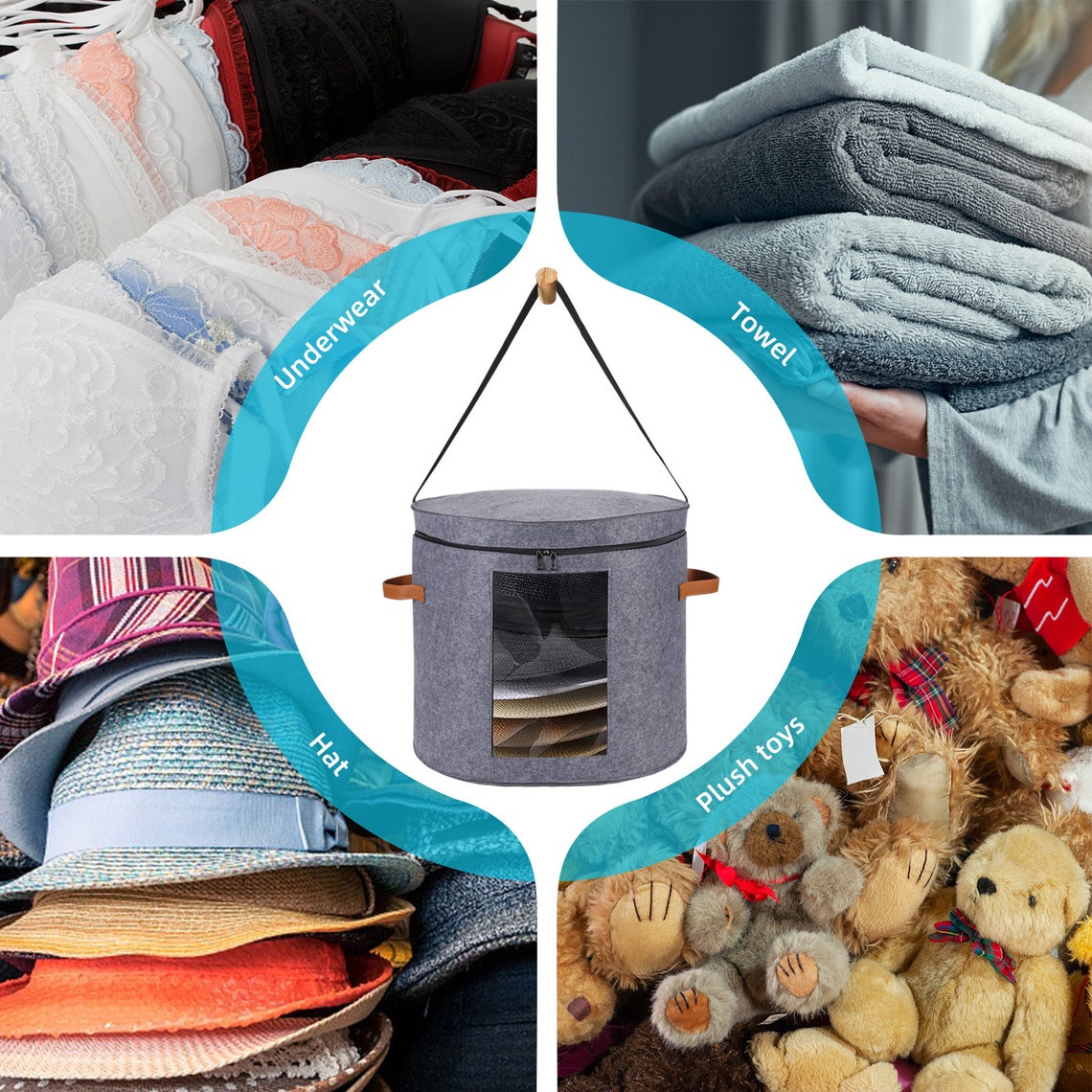 Huge Hat Boxes for Women Storage - Foldable Hat Storage Boxes With ...