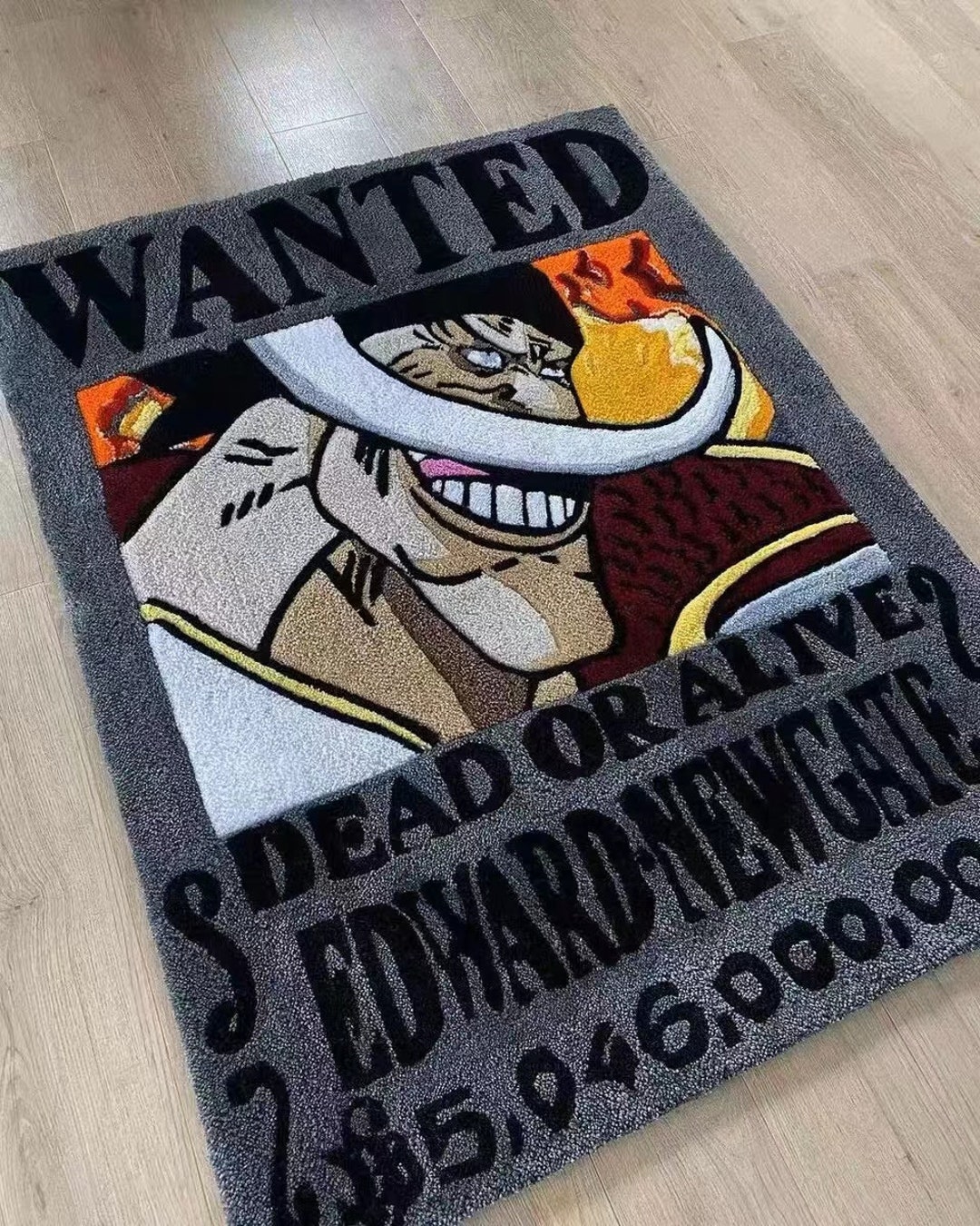 One Piece, Japanese Anime Rug, Wanted Poster Tufted Rug, Handmade Made ...