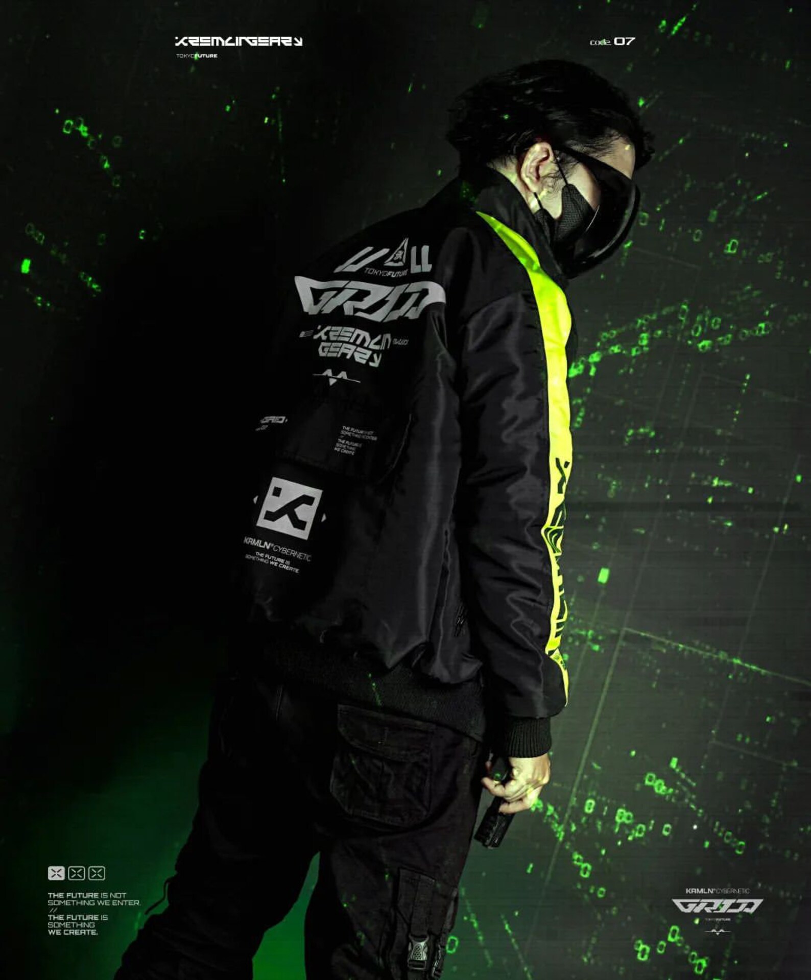 KRMLN Techwear Cybernetic Series Type grid Cyber Jacket - Etsy