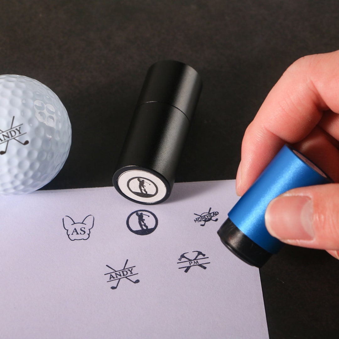 Custom Golf Ball Stamp Initial Golf Ball Stamp Name Ink - Etsy