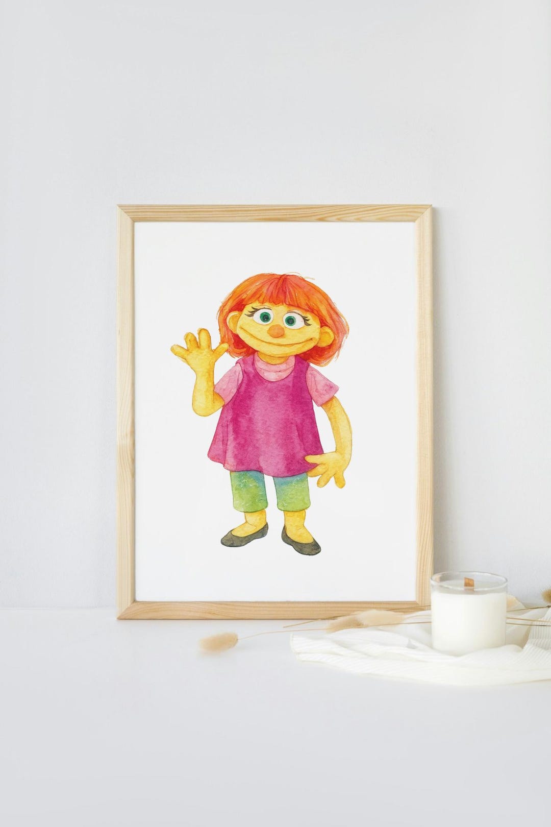 Julia Inspired Sesame Street Autism Awareness Print: Inclusive Nursery ...