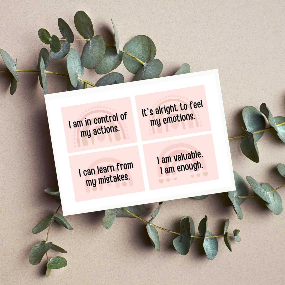200 Affirmation Cards for Teachers Template, Teacher Affirmations PLR ...