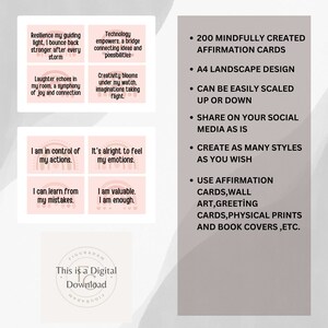 200 Affirmation Cards for Teachers Template, Teacher Affirmations PLR ...