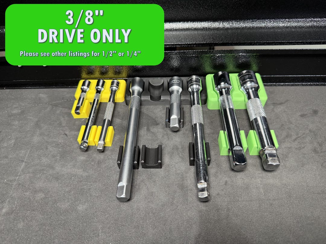 3/8" Drive Magnetic Socket Extension Holder, Drawer Organiser, Toolbox ...