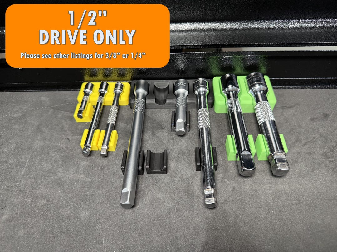 1/2" Drive Magnetic Socket Extension Holder, Drawer Organiser, Toolbox ...