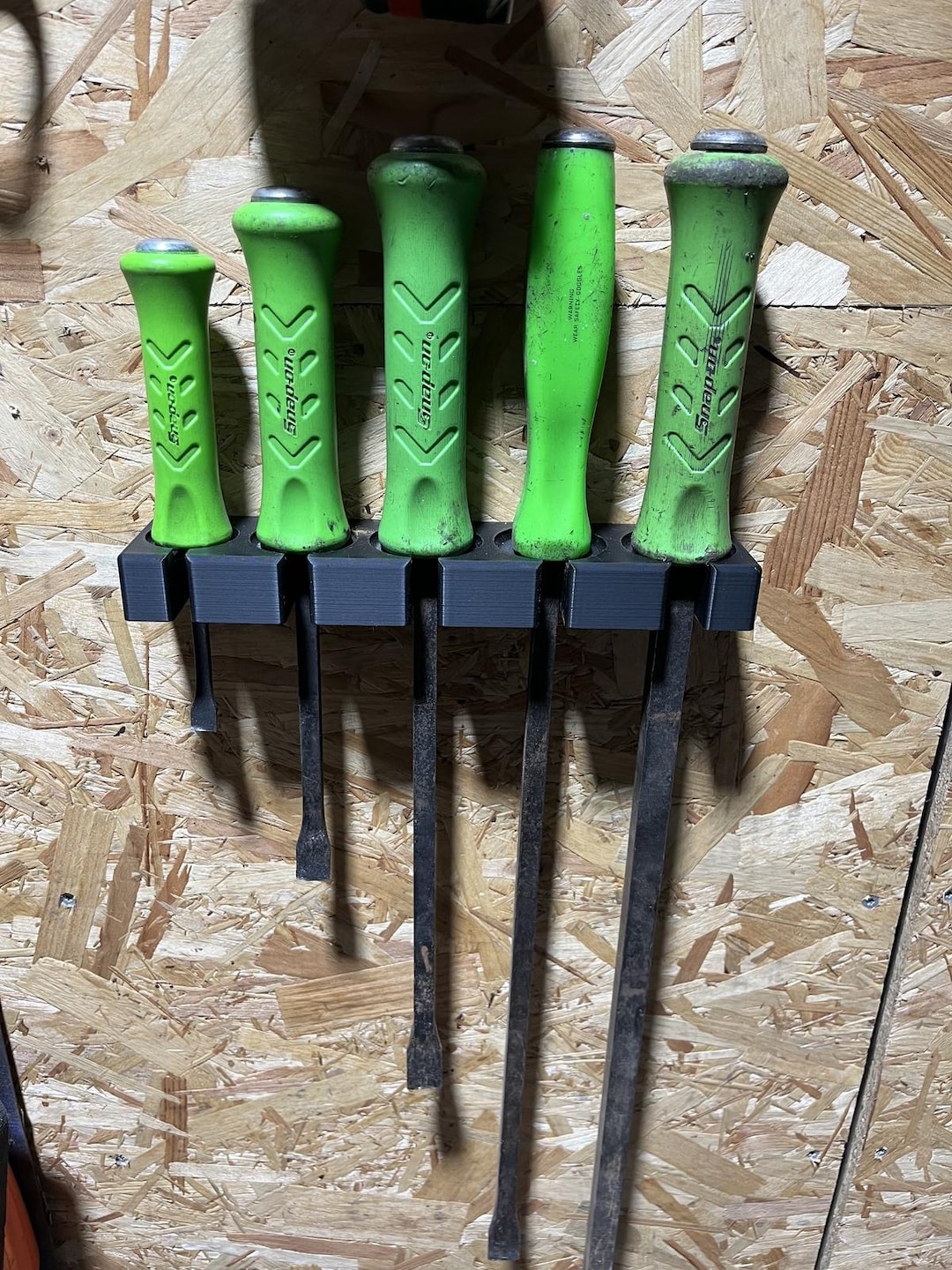 Snap on Pry Bar Holder - Wall Mounted (holds 5) | Crow Bar | Pinch Bar ...