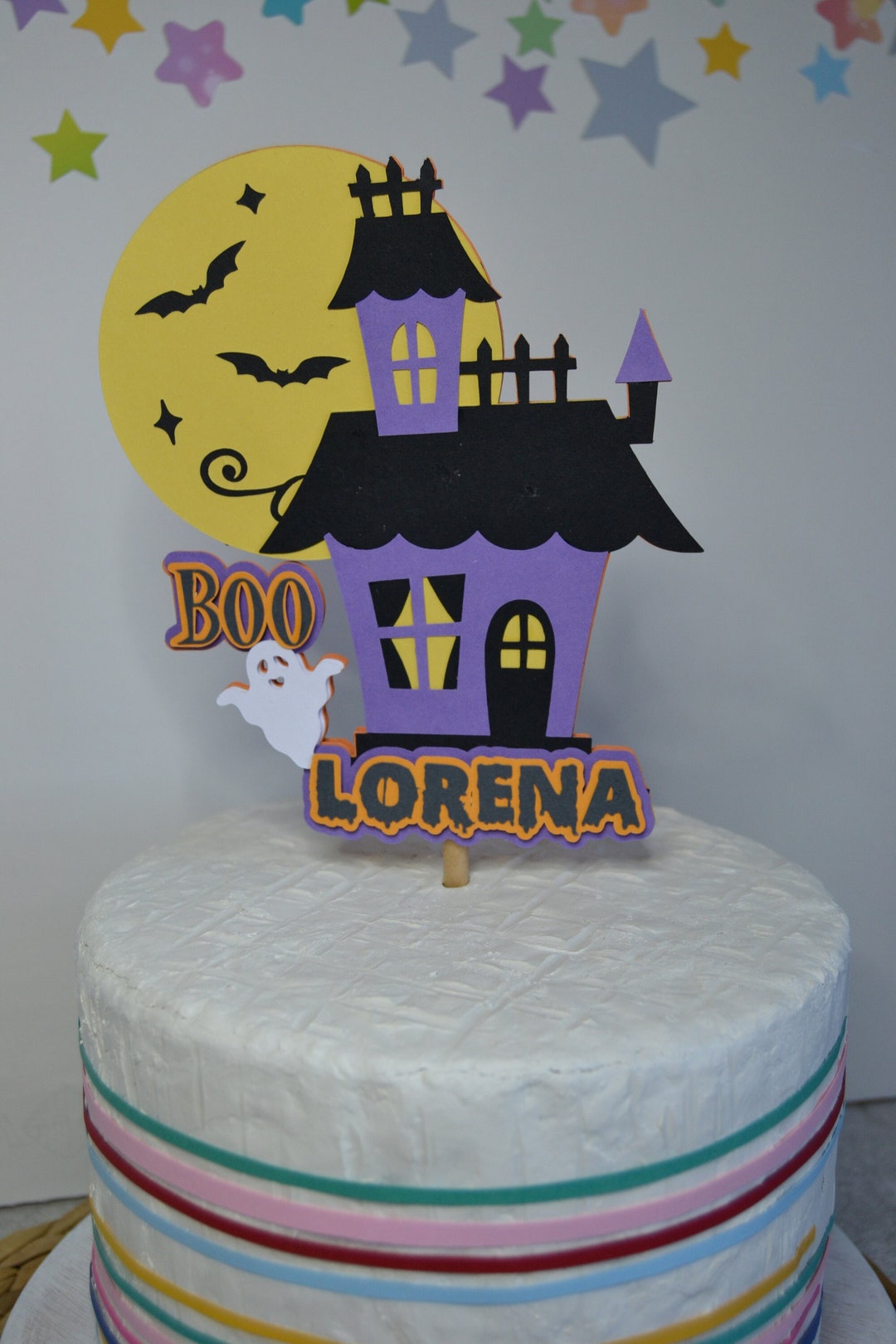 Personalized Haunted House Cake Topper: Halloween Birthday Party Decor ...