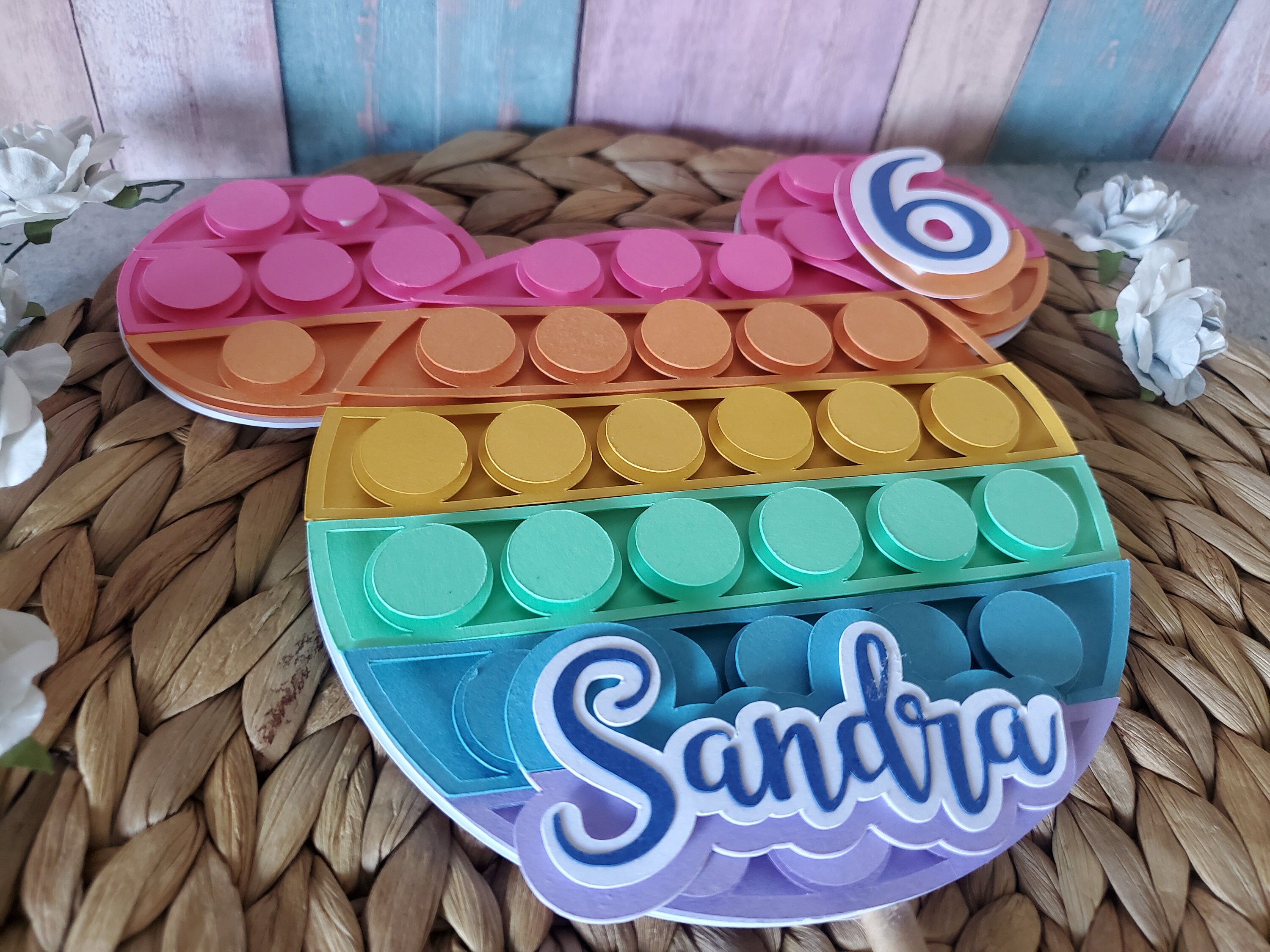 Pop It Cake Topper, Fidget Birthday Party, Pop It Mickey Mouse Birthday ...