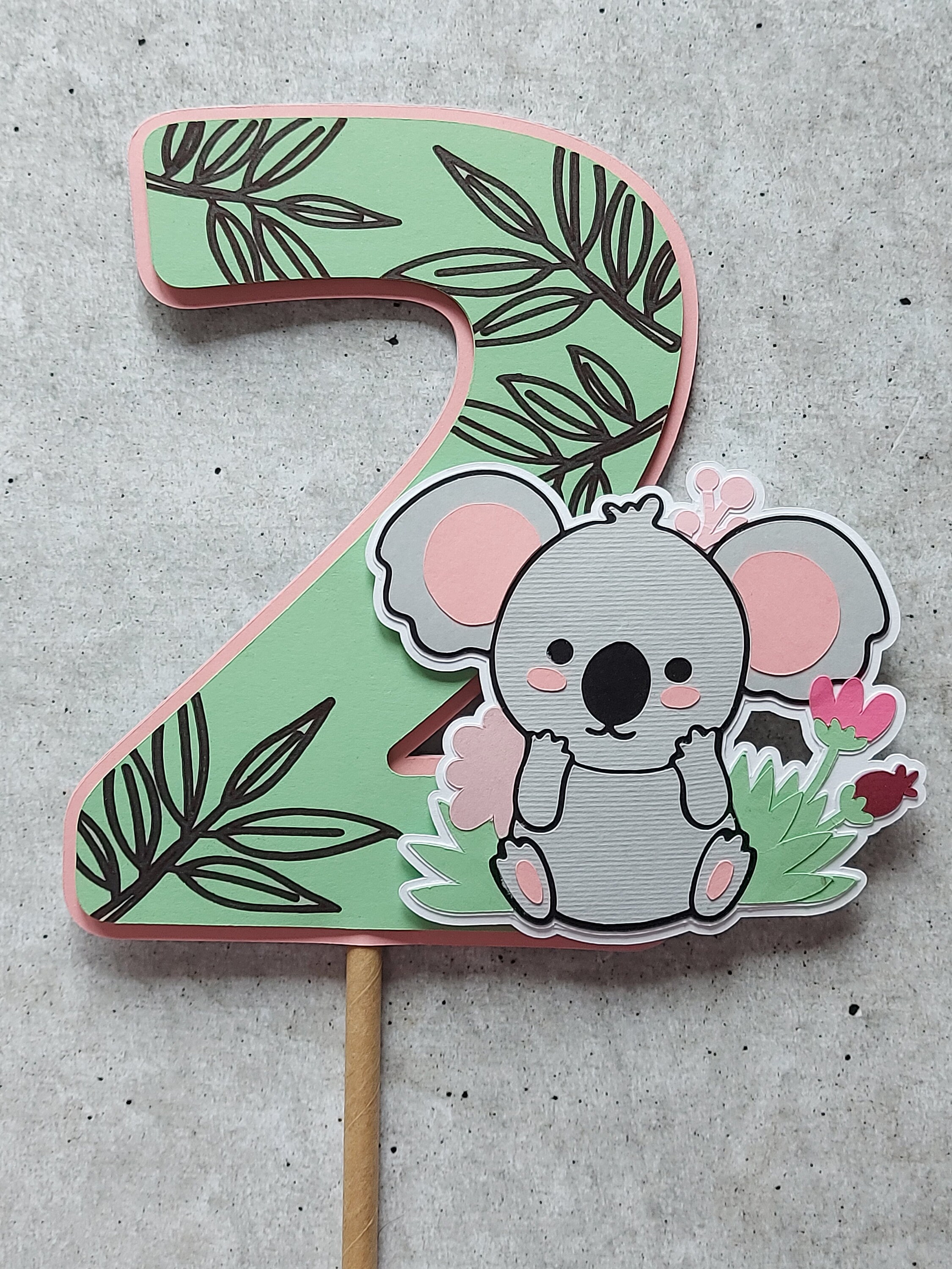 Koala Cake Topper Birthday Safari Topper Baby Animal Cake - Etsy