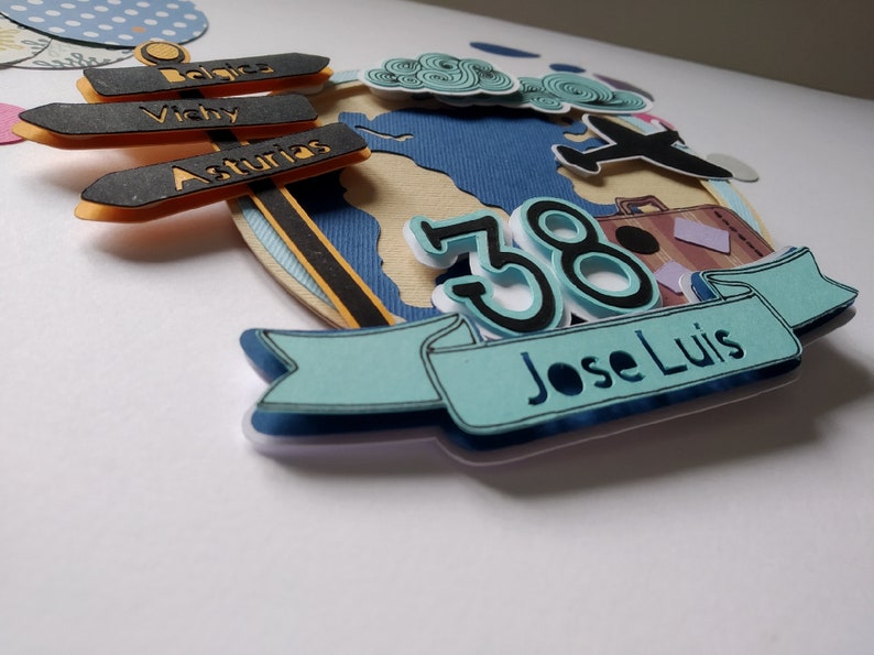 Travel Cake Topper, World Map Cake Decor, Plane Topper, Travelers ...