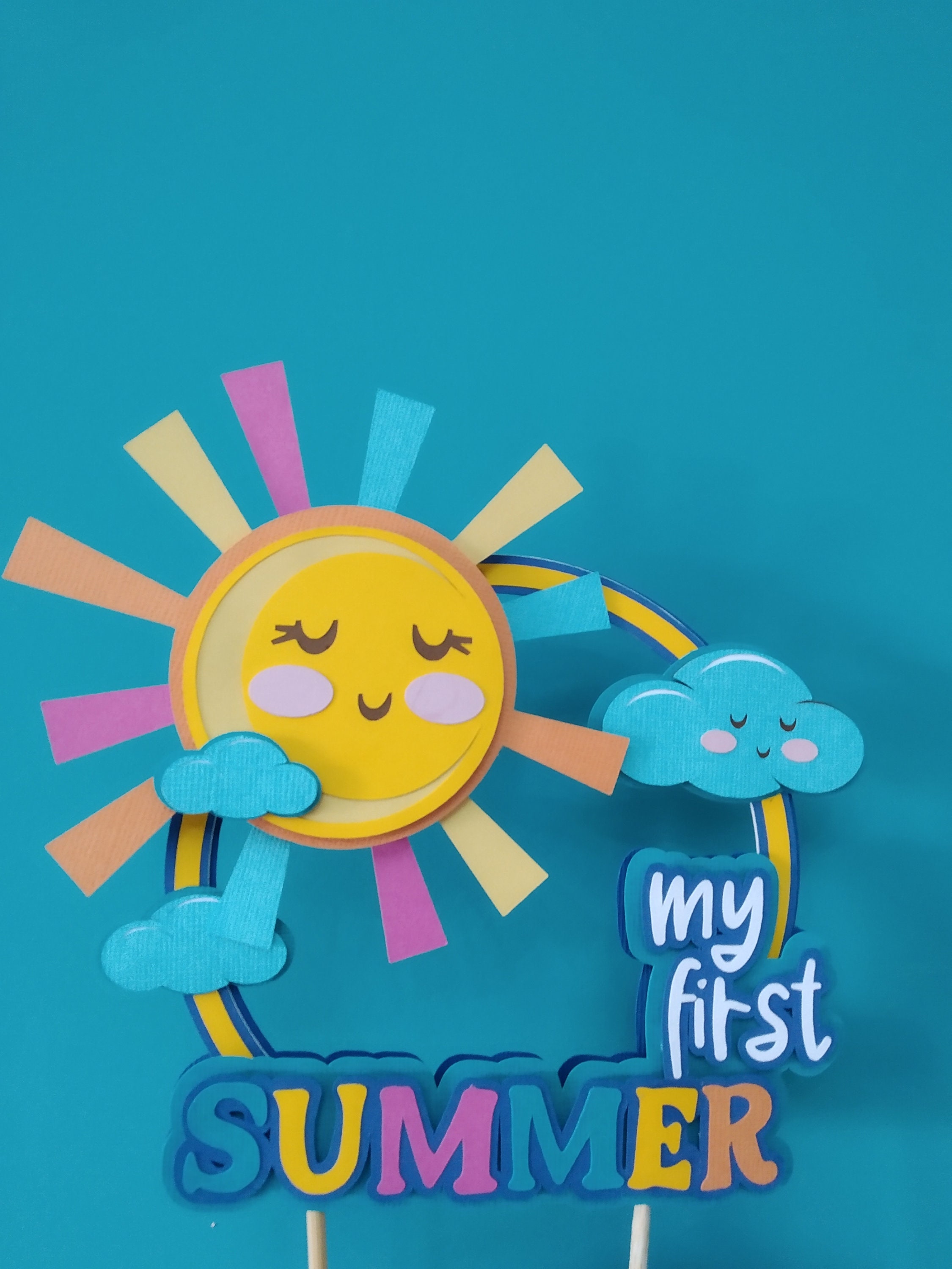 Cake Topper Summer, Firstbithday Summer, Sun Decoration Party, Summer ...