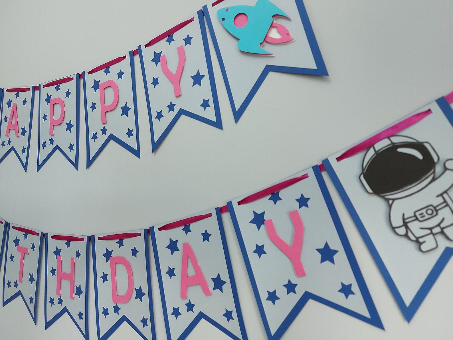 Space Birthday Banner, Astronaut Banner Party, First Trip Around the ...