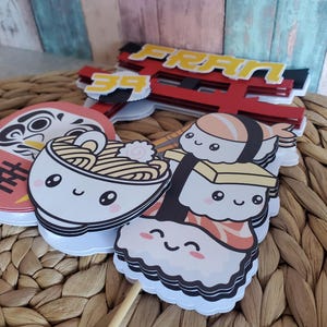 Japan Cake Topper, Sushi Birthday, Decor Sushi Table, Japan Theme Party ...