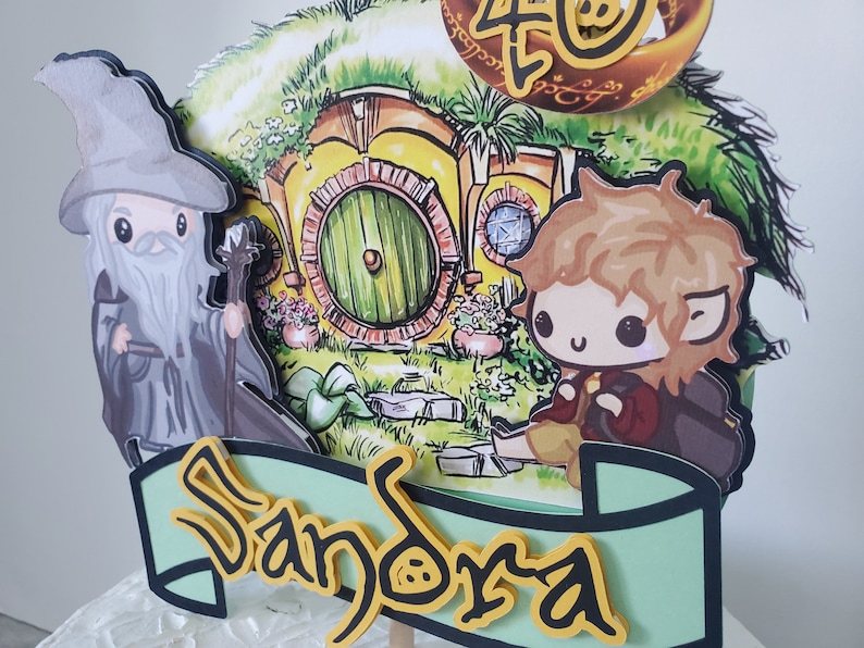 Cake Topper the Lord of the Rings Gandal Inspiration Frodo - Etsy