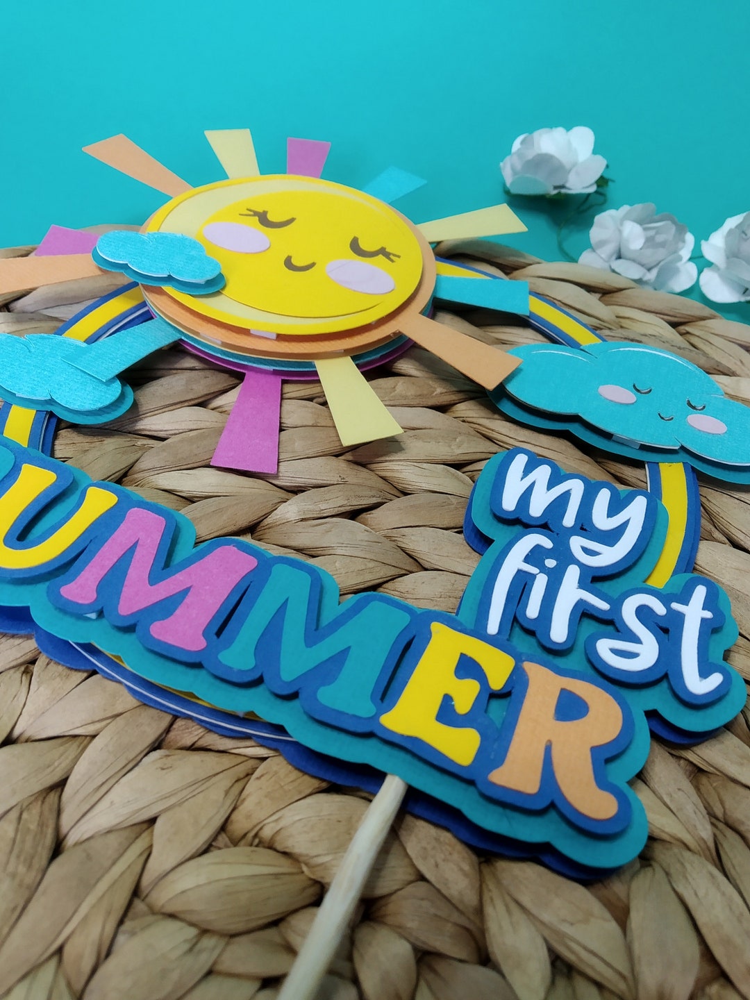 Cake Topper Summer, Firstbithday Summer, Sun Decoration Party, Summer ...