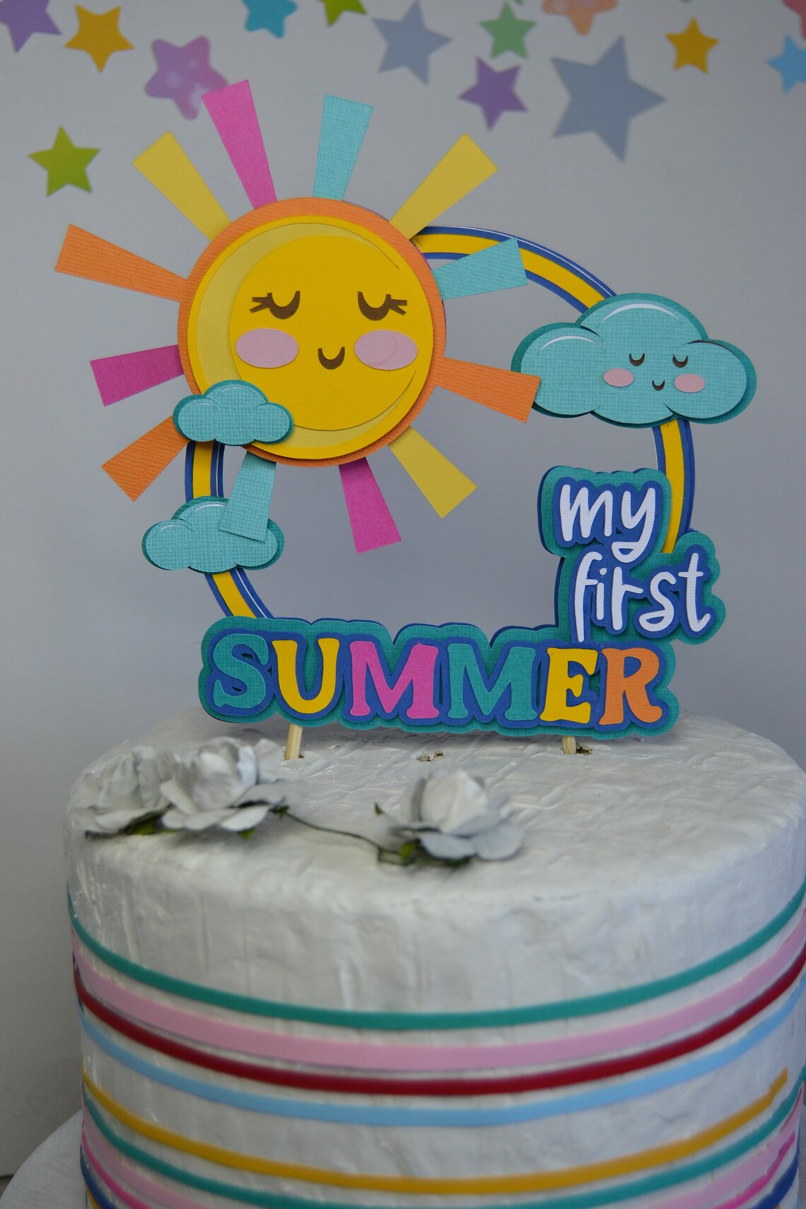 Cake Topper Summer, Firstbithday Summer, Sun Decoration Party, Summer ...