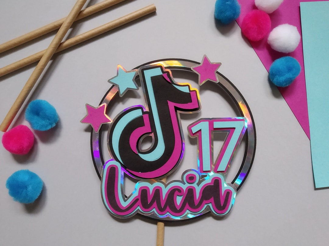 Tik Tok Inspired Cake Topper, Tik Tok Theme Birthday, Music Theme Party ...