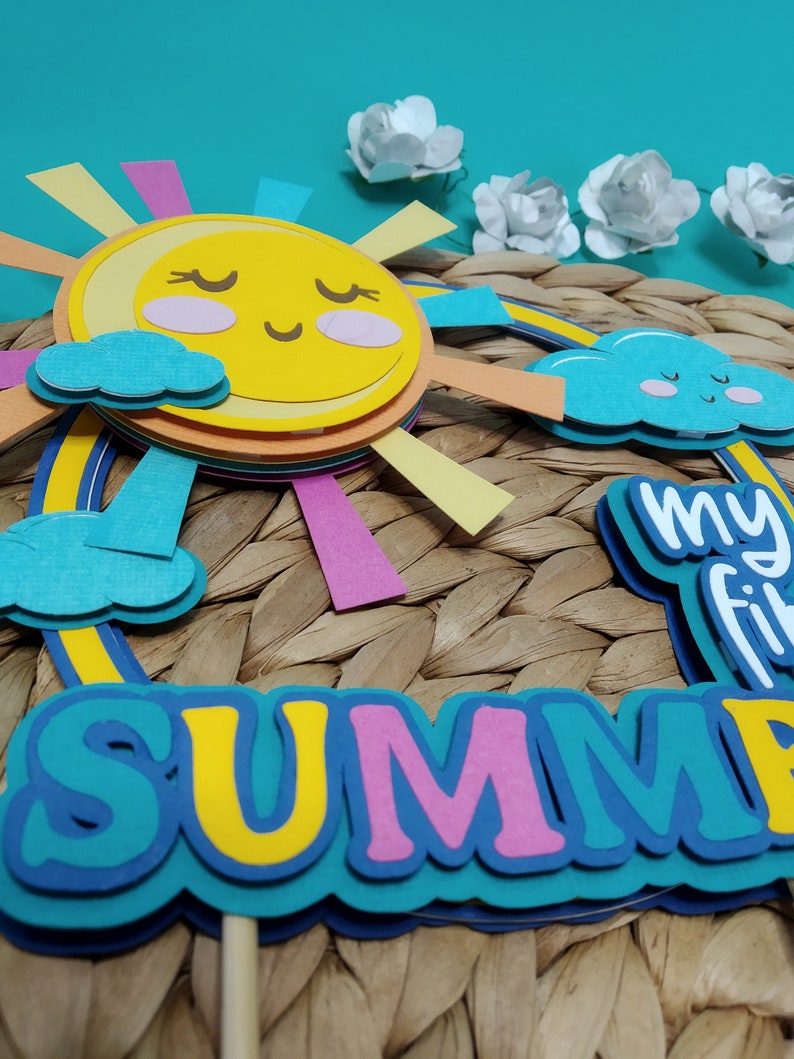 Cake Topper Summer, Firstbithday Summer, Sun Decoration Party, Summer ...