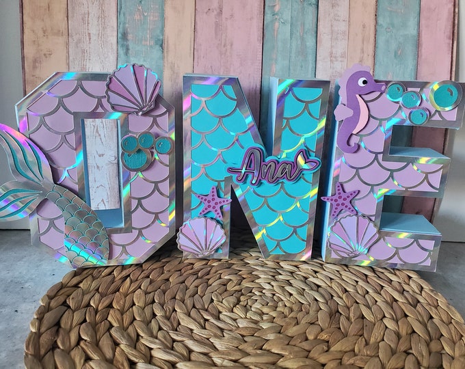 Mermaid 3d Letter, Mermaid 3d Letters, Mermaid Letter, Mermaid Letters ...