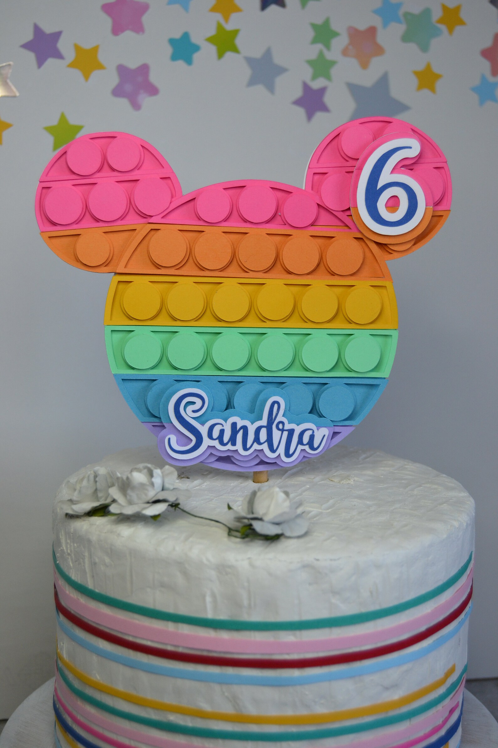 Pop It Cake Topper, Fidget Birthday Party, Pop It Mickey Mouse Birthday ...