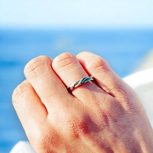 Braided Titanium Ring, Braid Ring, Stackable Ring, Stacking Ring, Weaving Braid Ring, Twist Vine ...