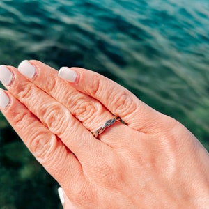 Braided Titanium Ring, Braid Ring, Stackable Ring, Stacking Ring, Weaving Braid Ring, Twist Vine ...