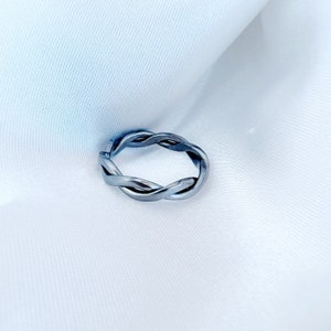 Braided Titanium Ring, Braid Ring, Stackable Ring, Stacking Ring, Weaving Braid Ring, Twist Vine ...