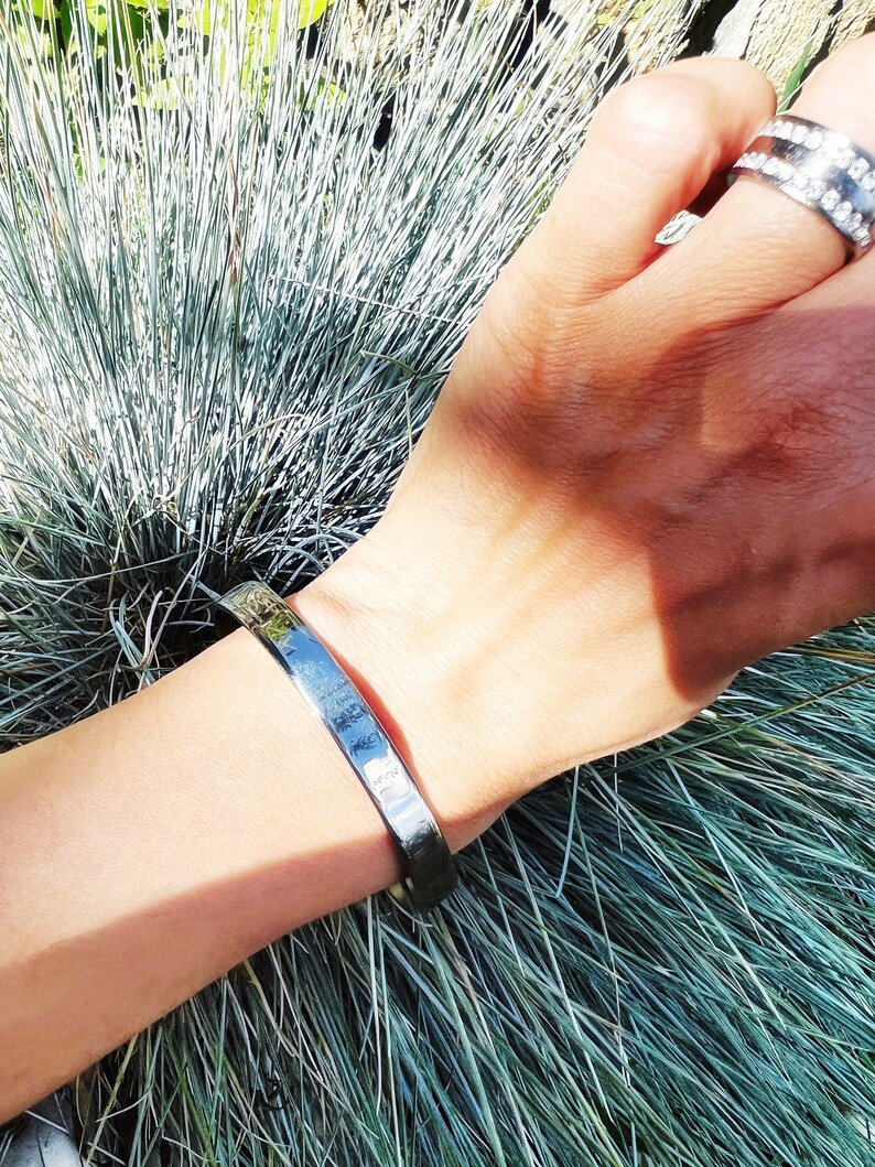 Titanium Cuff Bracelet for Him and Her, Unisex Bracelet, Inspirational ...