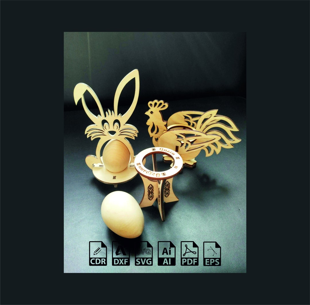 Easter Decorations Laser Cut 4mm Easter Svg File Easter Dxf Easter ...