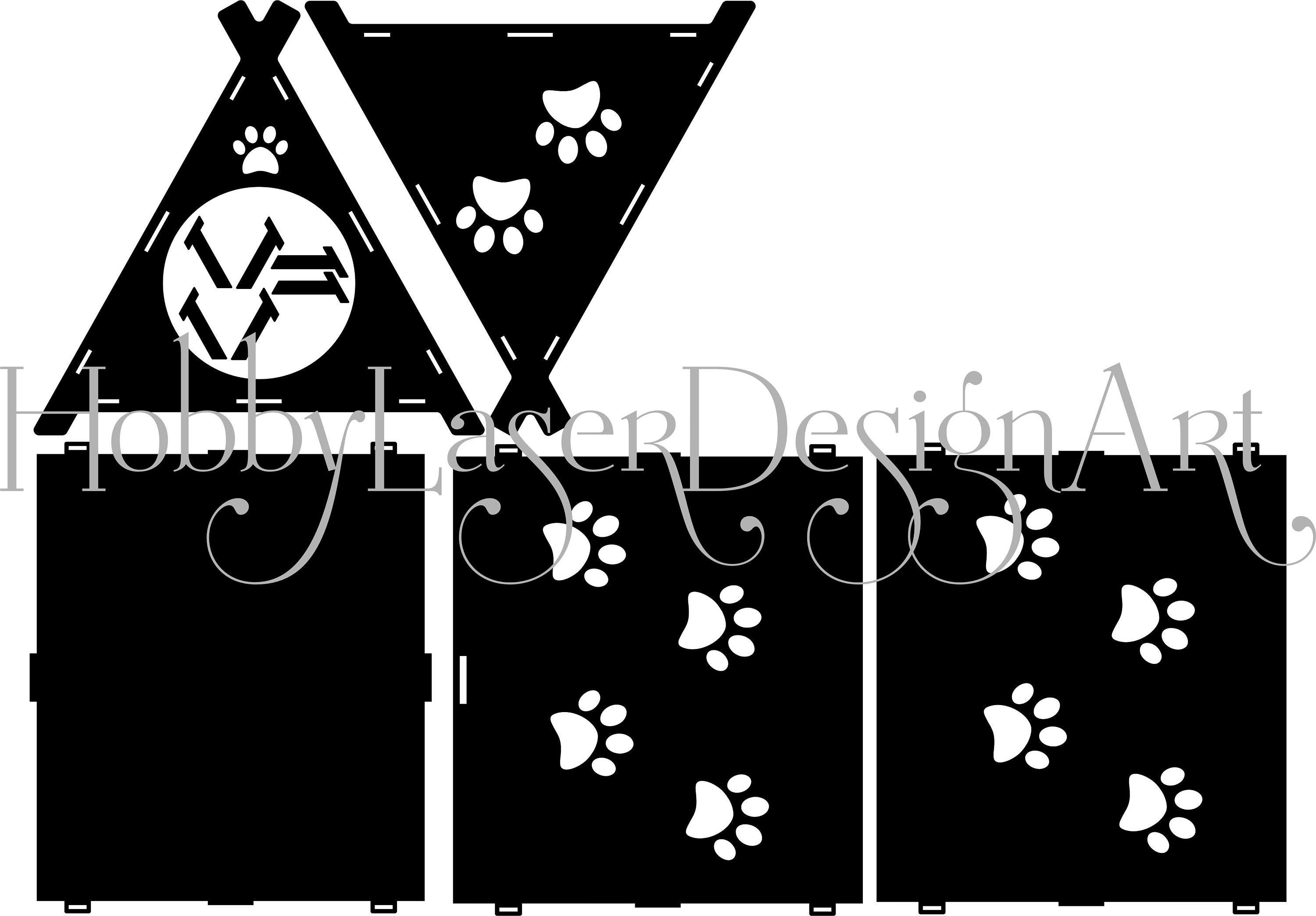 Laser Cut Pet House SVG: Puppy & Cat Kennel Plans (digital Download) - Etsy