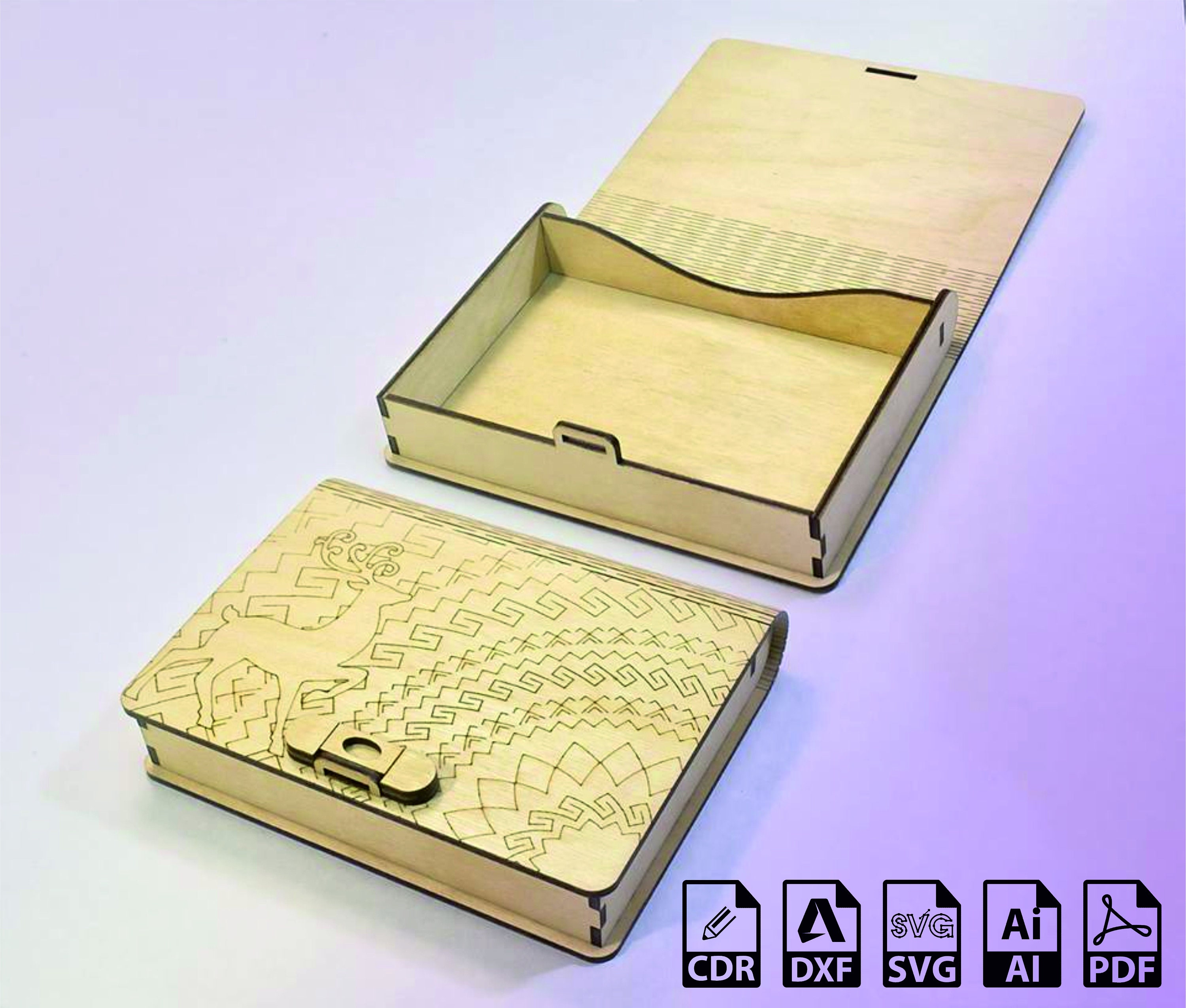 Laser Cut Book Box Svg File Box Svg File Box Vector Laser - Etsy UK