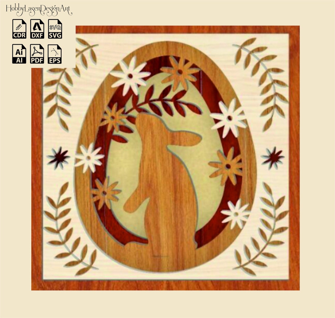 Layered Easter Decoration Laser Cut Layered Easter Svg File Easter ...