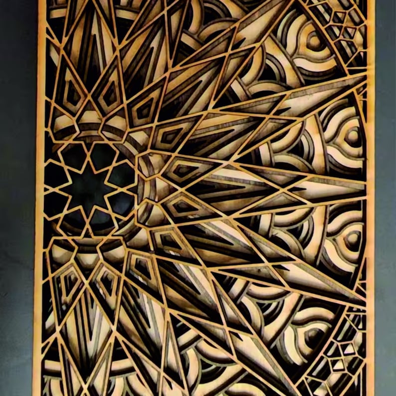 Multilayer Frame Wall Art Laser Cut Mandala Svg Mandala Laser - Etsy