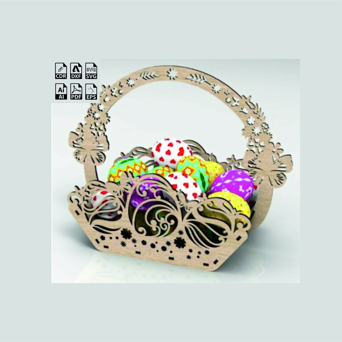 Laser Cut Easter Basket SVG: Glowforge File (digital Download) - Etsy