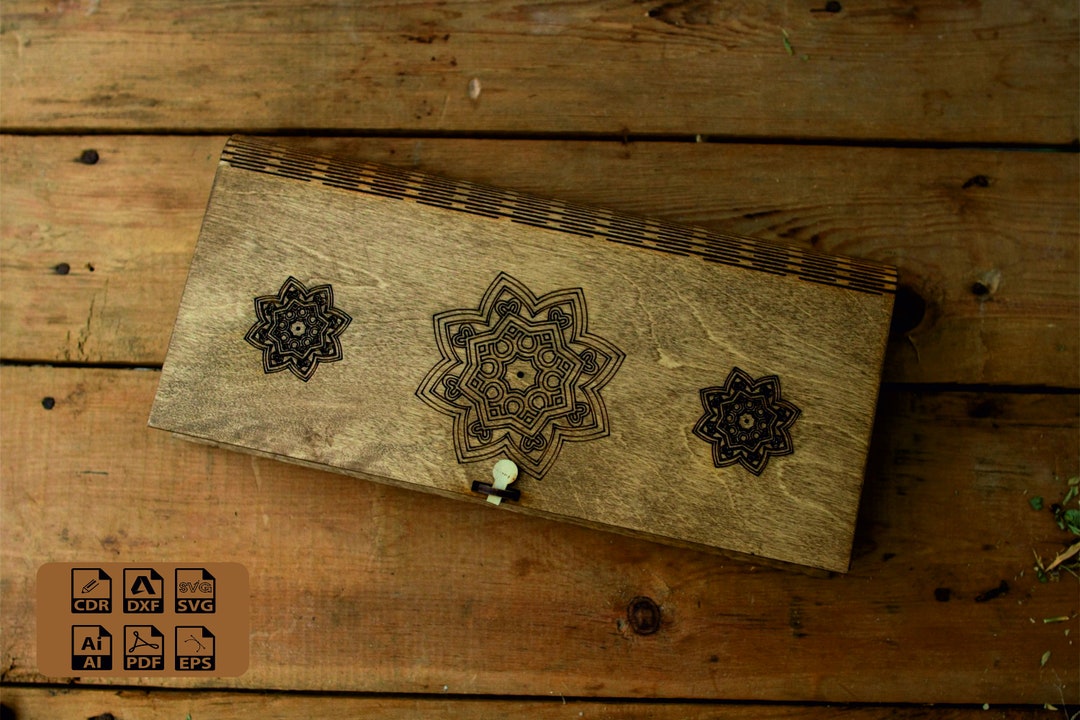 Laser Cut Wooden Cigar Box Svg File , Box Svg , Box Dxf Box Glowforge ...