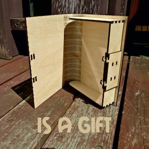 Book Casket Laser Cut Svg File Book Casket Svg Book Casket Dxf Book Box Glowforge Wood Cnc ...