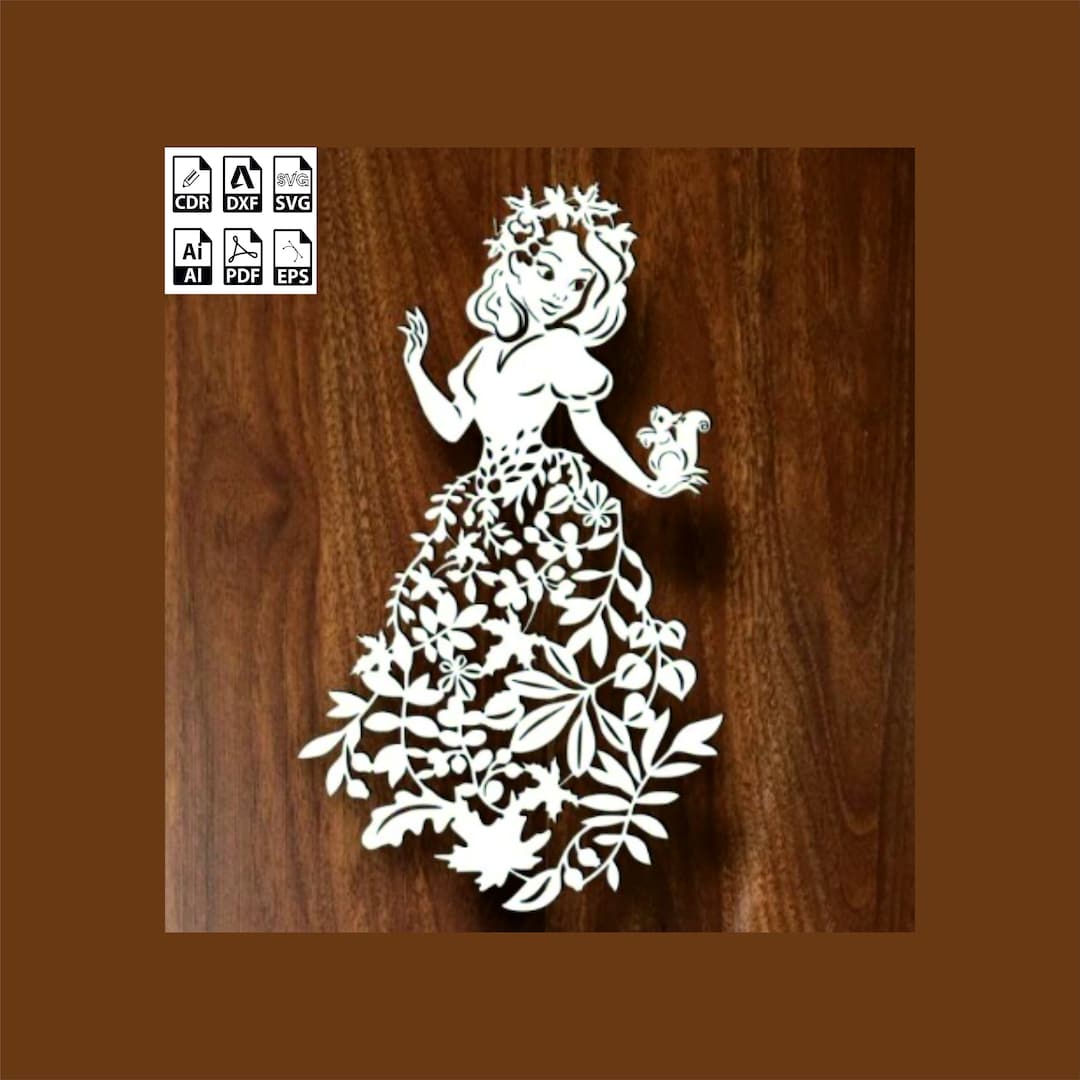 Princess Wall Art Laser Cut Princess Decorations Svg File Cnc Plan ...