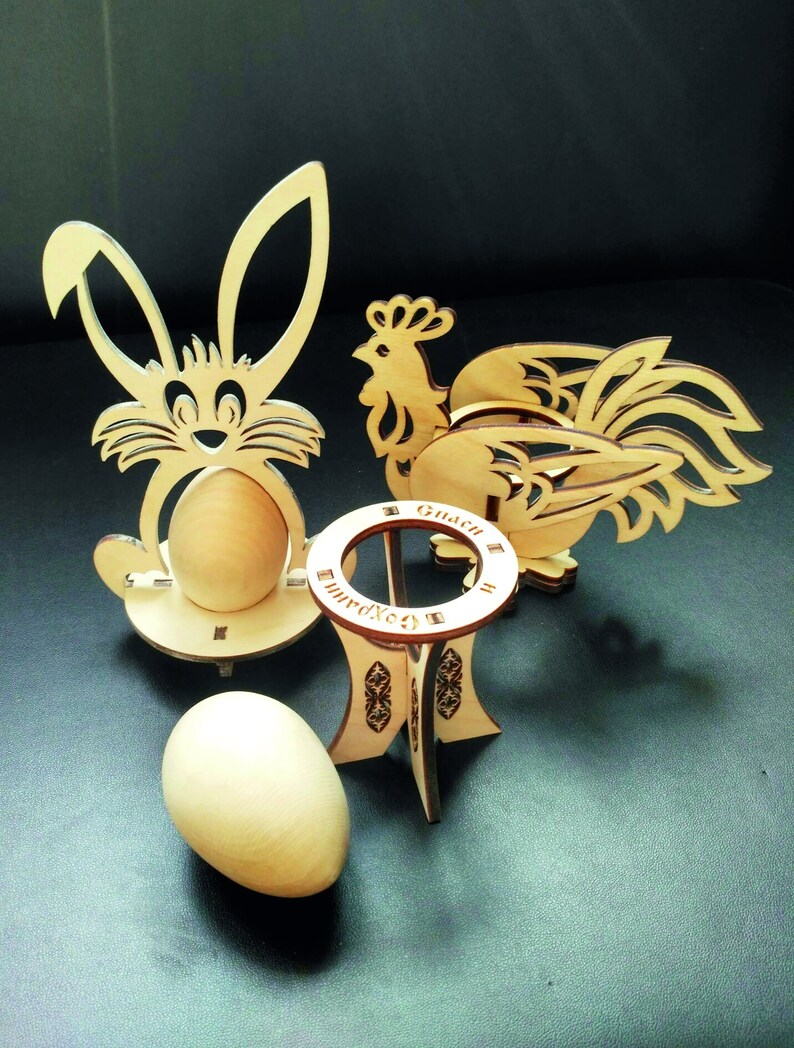 Laser Cut Easter Decorations: Bunny, Chicken SVG DXF (digital Download ...