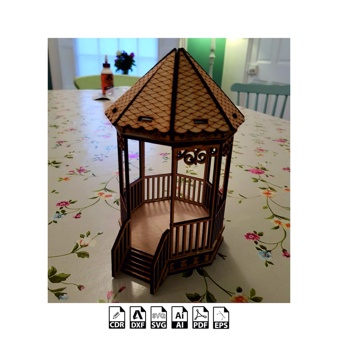 Laser Cut Wooden Bandstand Plan: 3mm, CNC, Glowforge (digital Download ...