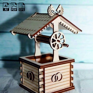 Water Well Laser Cut Well Svg File Draw Well Svg File Well Glowforge ...