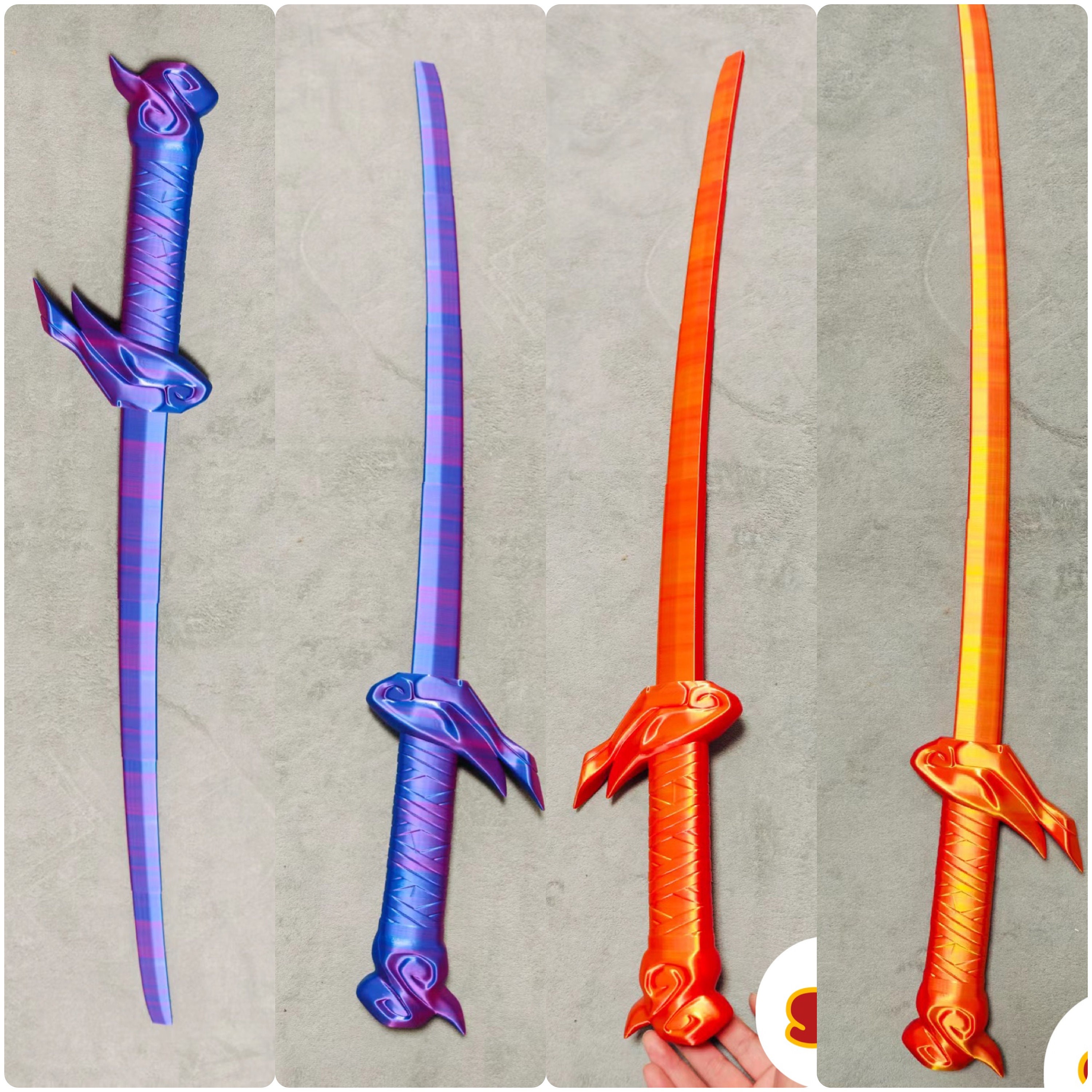 Retractable Sword 3D Printed Retractable Sword Toy Halloween - Etsy UK