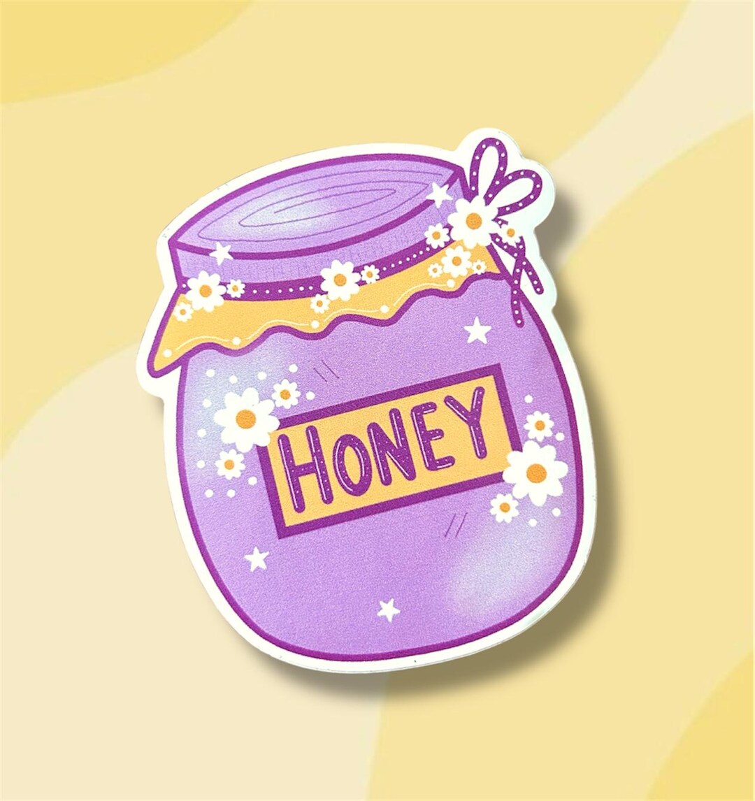 Honey Pot Vinyl Sticker Honey Die Cut Sticker Vinyl Sticker Waterproof ...