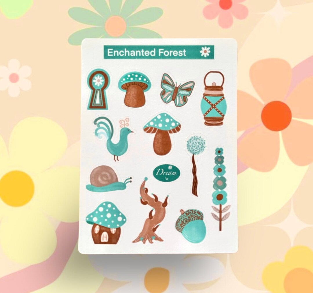 Sticker Sheet Enchanted Forest / Forest / Stickers / Journaling ...