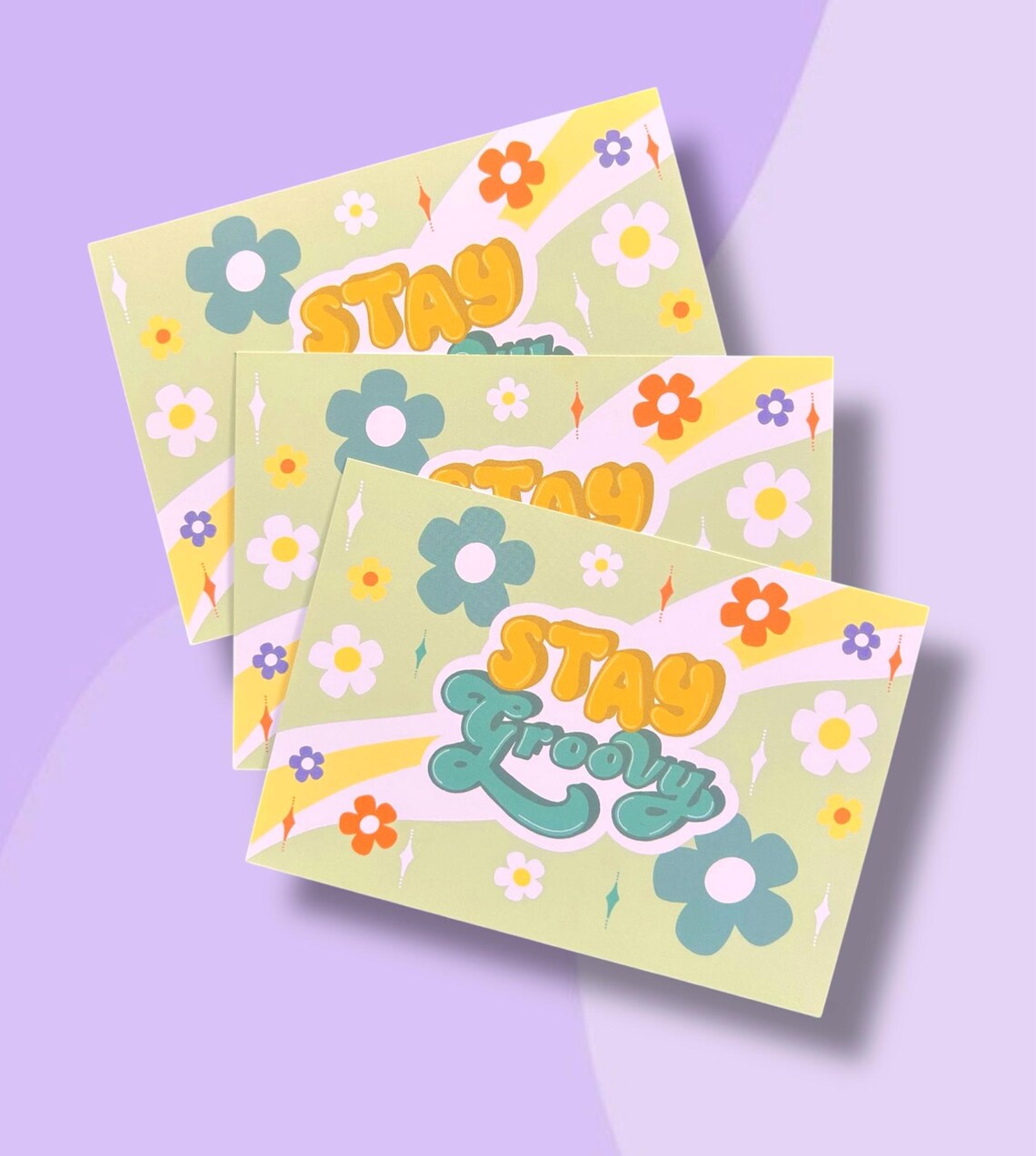 Stay Groovy Cards | Cards | Card Design | Gift Ideas | Card | Floral ...