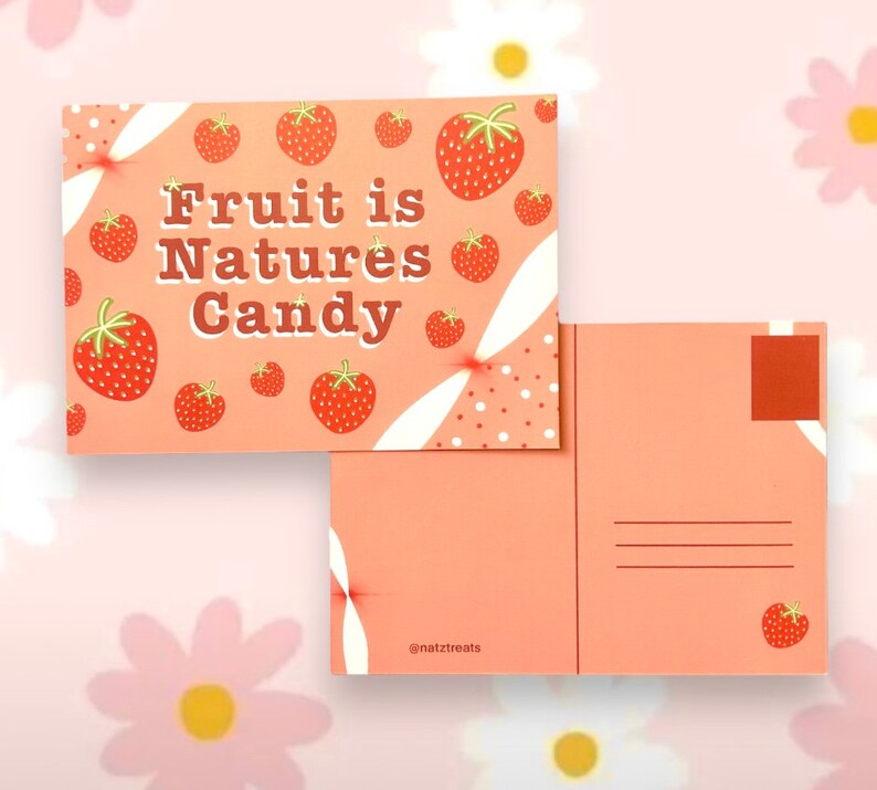 Card Postcard Set Illustration Print Sweet Card Cards Fruit Theme ...