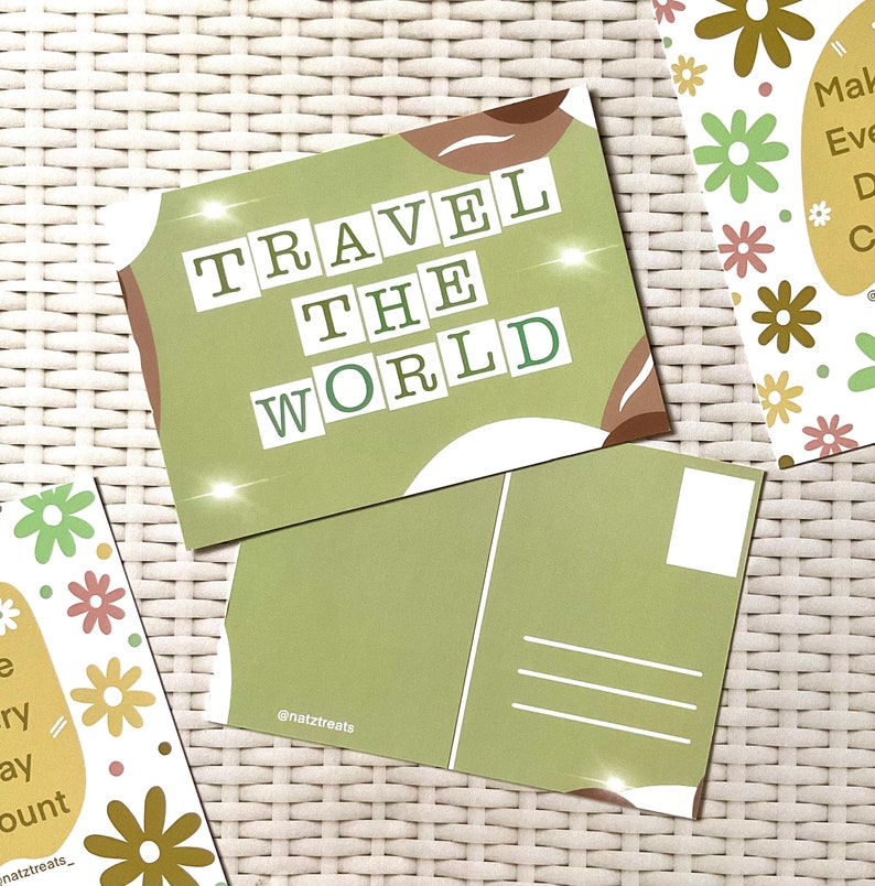 Travel the World Set 2x Postcards / Print / A6 Postcard / Wanderlust ...