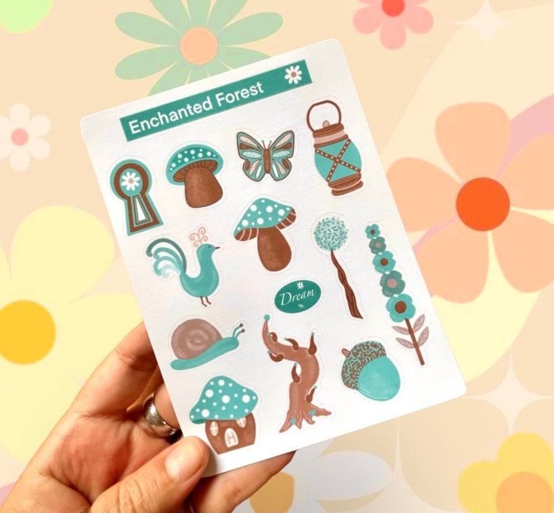 Sticker Sheet Enchanted Forest / Forest / Stickers / Journaling ...