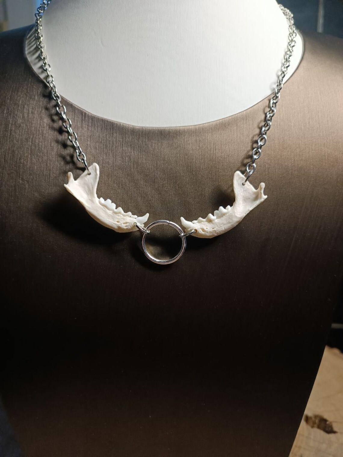 Gothic Bone Jaw Necklace - Dark Fantasy Jewelry - Etsy