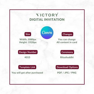 Ritushuddhi Ceremony Digital Invitation Card With Lake Theme Canva DIY ...