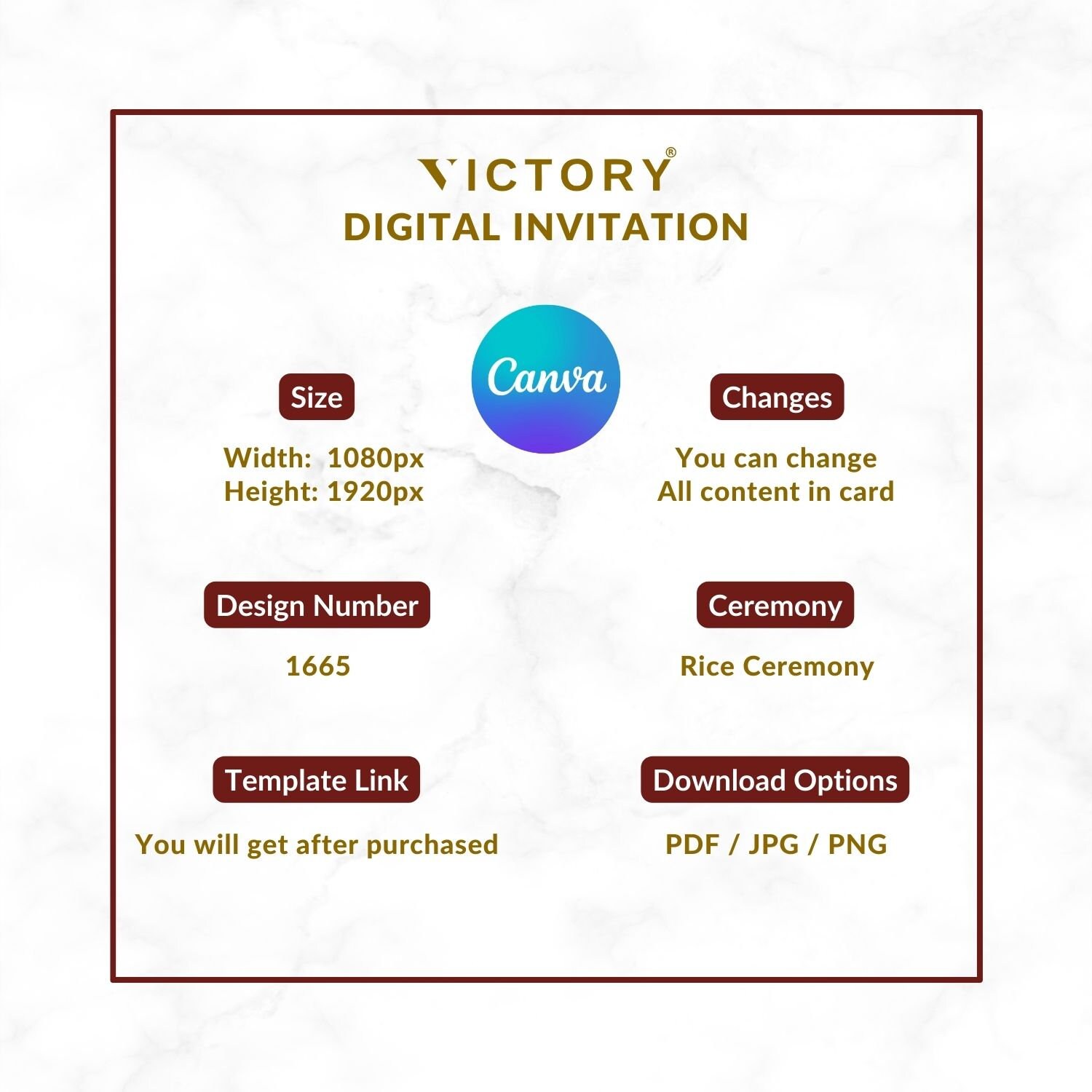 Rice Feedingceremony Invitation Card Ingarden Theme Canva DIY Editable ...